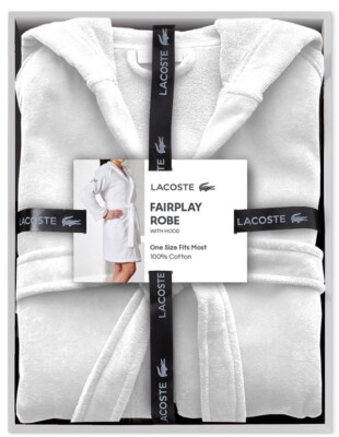 LACOSTE Fairplay Cotton Women’s Bath Robe (White) | eBay