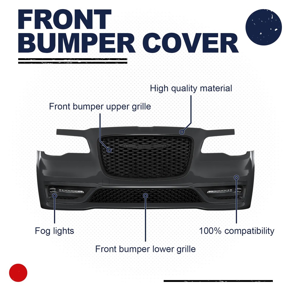 Front Bumper Cover Complete Kit For Chrysler 300C 300 C SRT8 SRT 8 SRT ...