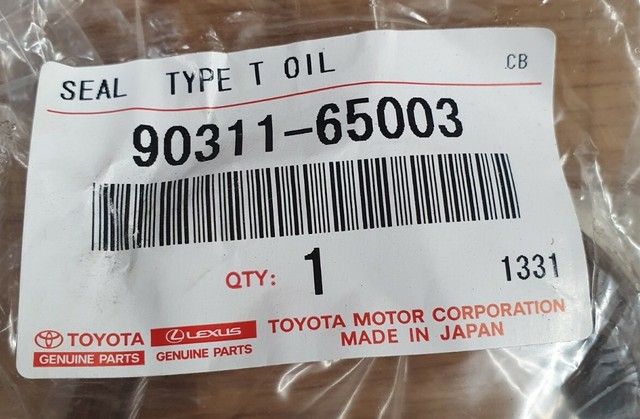 KURBELWELLE WELLENDICHTRING Original TOYOTA Teilnummer 90311-65003 ...