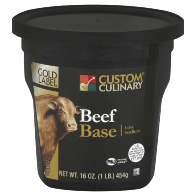 Custom Culinary Beef Paste Jar Soup Base, Low Sodium (16 Oz, Pack Of 6 ...