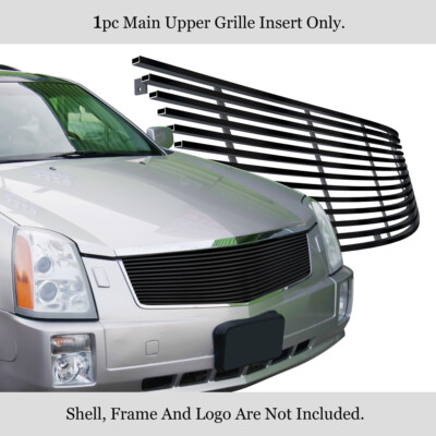 Fits 2005-2009 Cadillac SRX Black Stainless Steel Billet Grille Grill ...