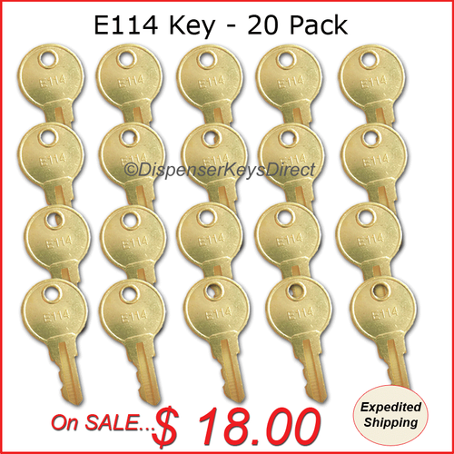 ASI - "E114" Key for Paper Towel, Toilet Tissue & Soap Dispensers - (20 ...