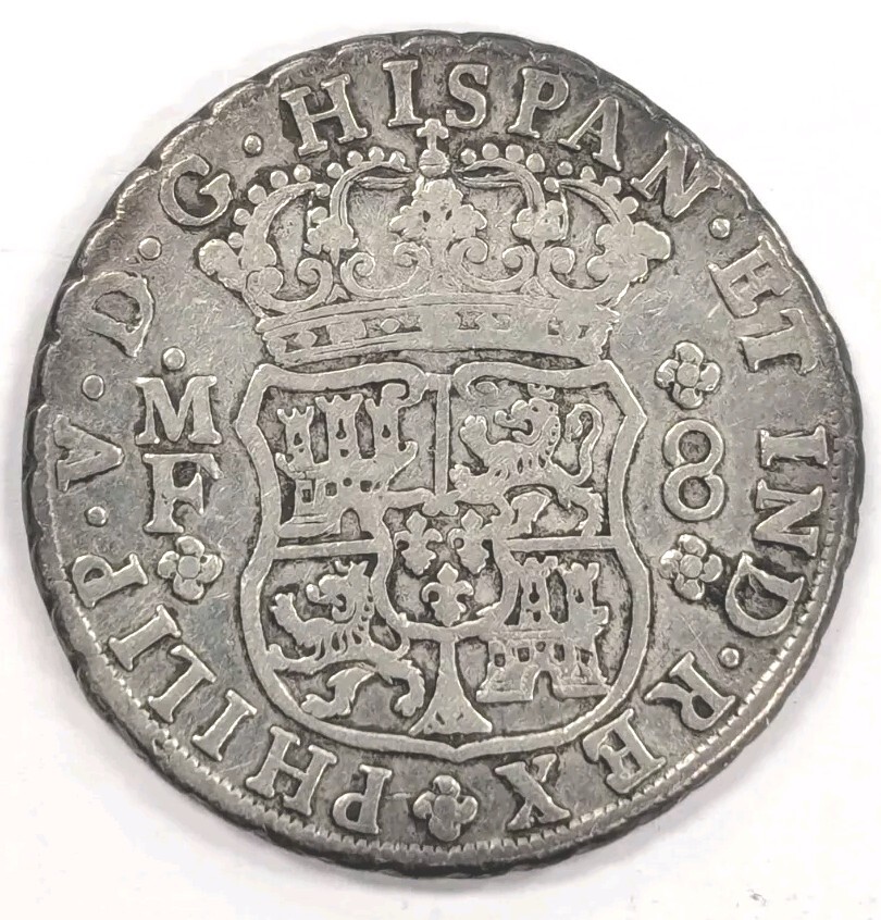 1740 Mexico 8 Reales Pillar Dollar Mo MF Silver Coin...Amazing Coin ...