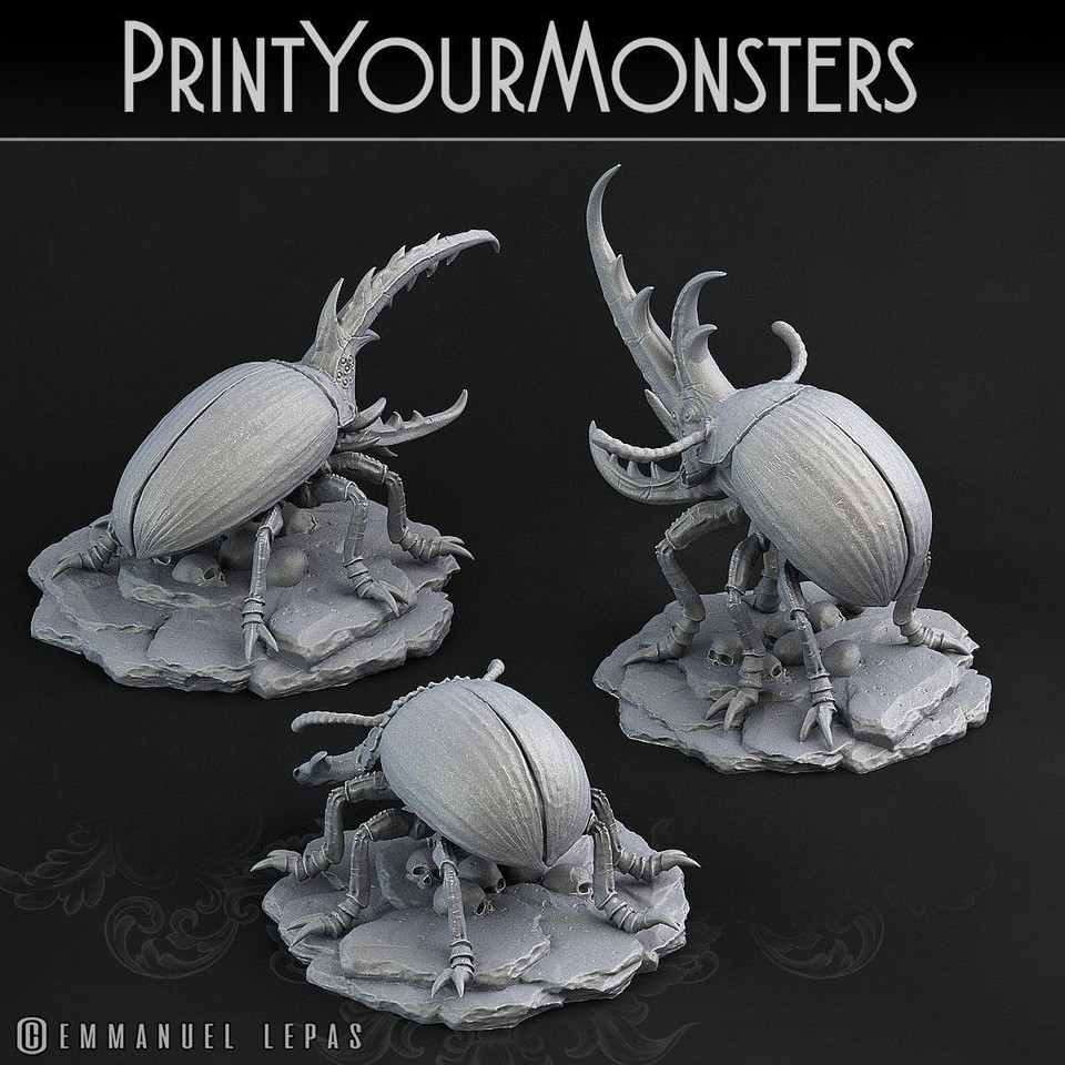 3D Printed Print Your Monsters Giant Beetles Total Insects 28mm - 32mm ...