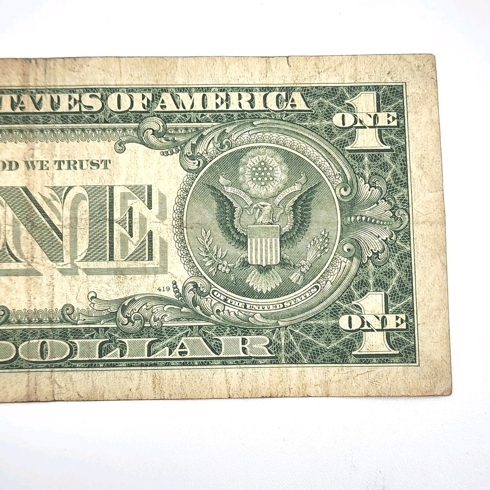 1957 Silver Certificate Rare Dollar Bill Blue Seal Old US Bill $1 Money ...