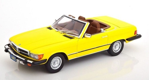 NOREV 1985 Mercedes 450SL USA Version (R107) Cabriolet Yellow 1:18 ...