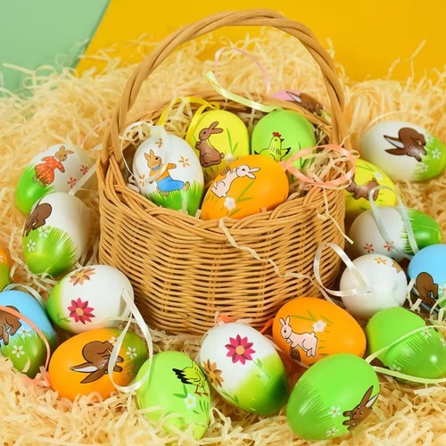 12Pcs/Set Easter Egg Easter Hand Painted Egg Happy Easter | eBay Australia