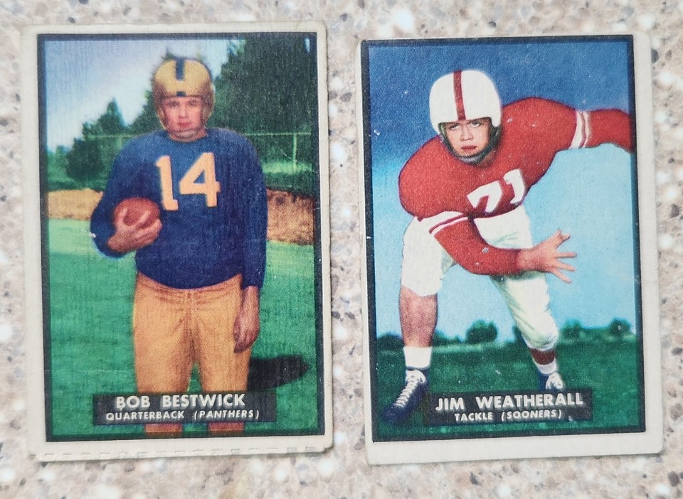 Lot of 14 1951 Topps Magic Football Cards Lou D'Achille Jim Weatherall ...