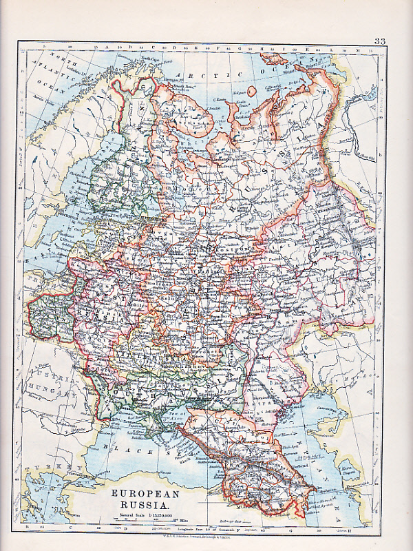 1912 MAP ~ EUROPEAN RUSSIA ~ FINLAND | eBay