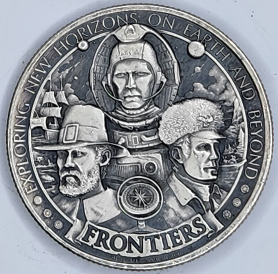 Frontiers 1 oz Silver Round - Pilgrims (Antique Finish) - Mason Mint | eBay
