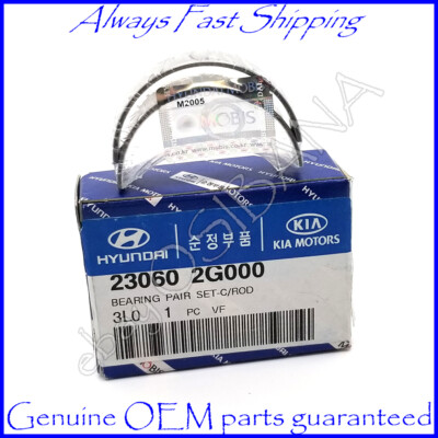 NEW GENUINE OEM HYUNDAI/KIA CONNECTING ROD BEARING PAIR #230602G000 ...