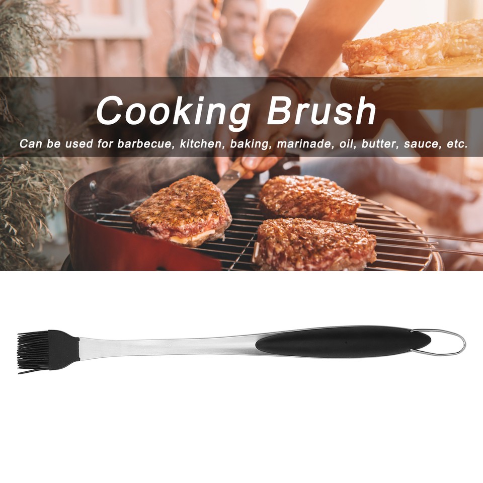 US Basting Brush Oil Spread Brush Stainless Steel Long Handle Heat ...