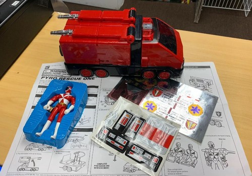! Power Rangers Light Speed Rescue Pyro Rescue One W/ Unused Stickers ...