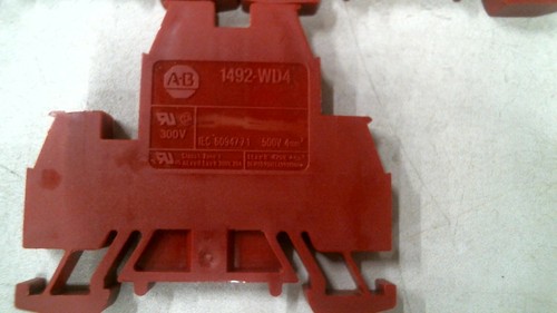 ALLEN BRADLEY 1492-WD4 RED TERMINAL BLOCKS 300V LOT/5 -FREE SHIPPING | eBay