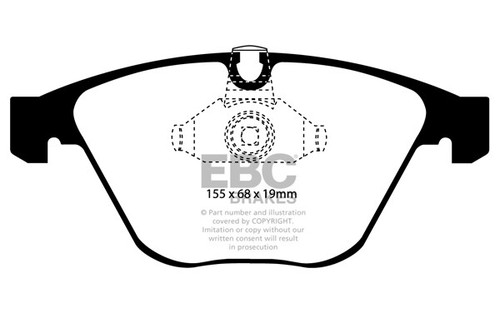 EBC Front Discs & Redstuff Pads for BMW 5 Series xDrive E60 530 3.0 TD ...