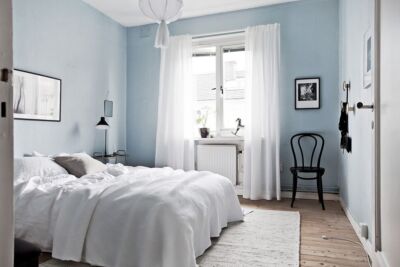 Powder Blue Bedroom Wallpaper - Textured Hessian - Paste The Wall ...