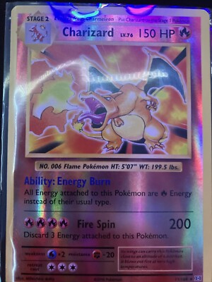 Charizard 11/108 Holographic Pokémon Card Evolutions Hologram RARE NM ...