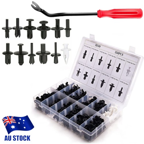 350Pcs Car Body Plastic Push Pin Rivet Fasteners Trim Moulding Clip ...