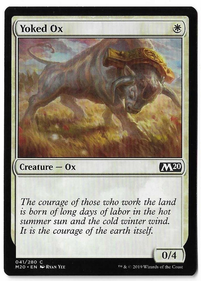 MTG Yoked Ox Core Set 2020 (M20) Common Magic Card #041/280 Unplayed | eBay