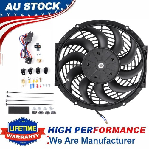 12" Electric Radiator Fan Thermo Blade 12V Universal Fan Wiring Switch ...