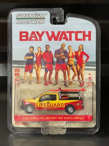1/64 DIECAST GREENLIGHT HOLLYWOOD SERIES 16 BAYWATCH 2016 FORD F-150 ...