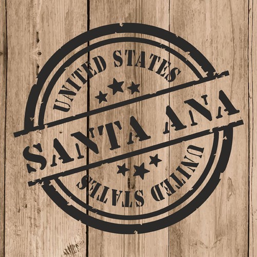 Santa Ana Sticker Vinyl 10 cm / 4" Decal Stamp Santa Ana United States ...
