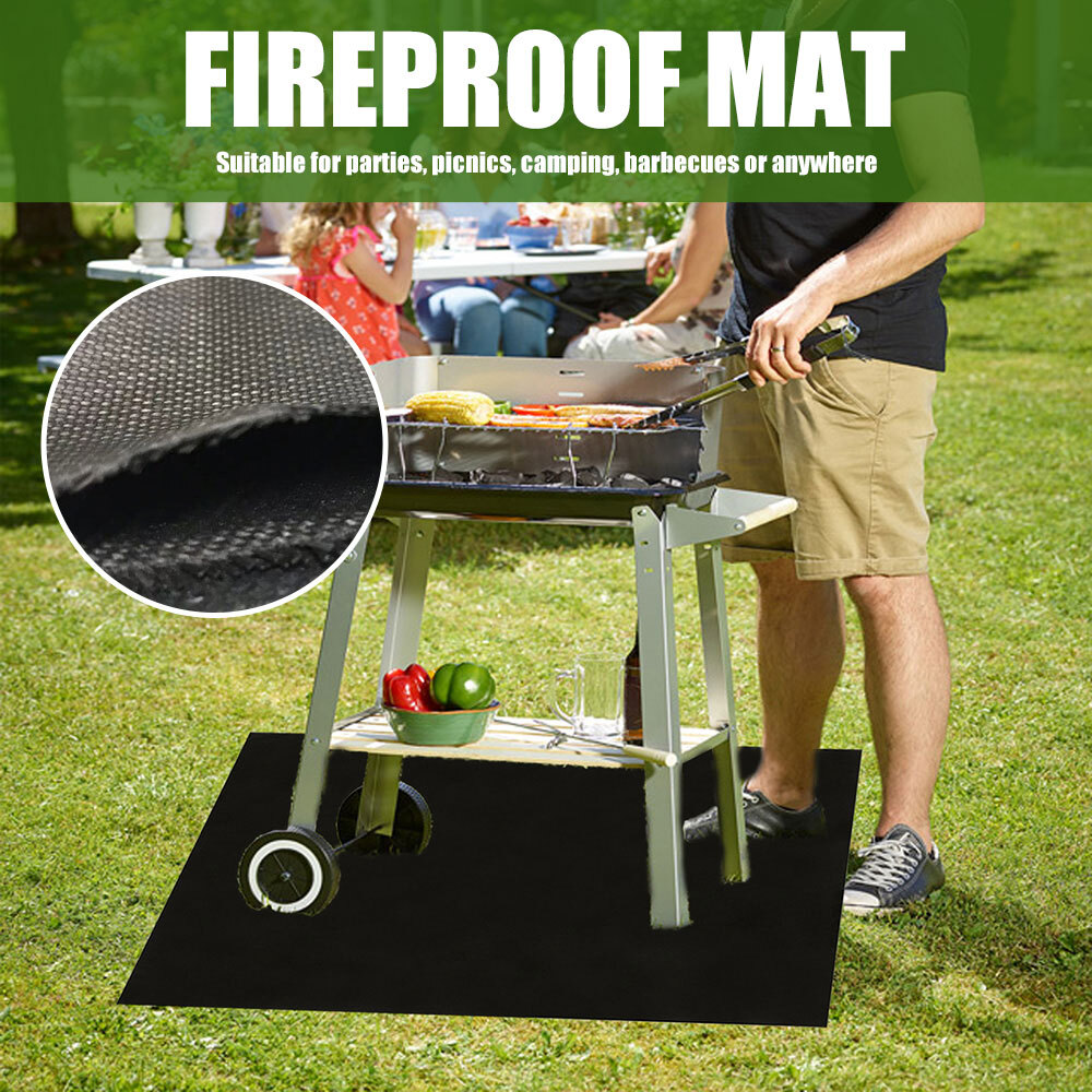 Barbecue Grill Floor Protection Mat Weber Grill Mat 47.2 In. L X 31.5
