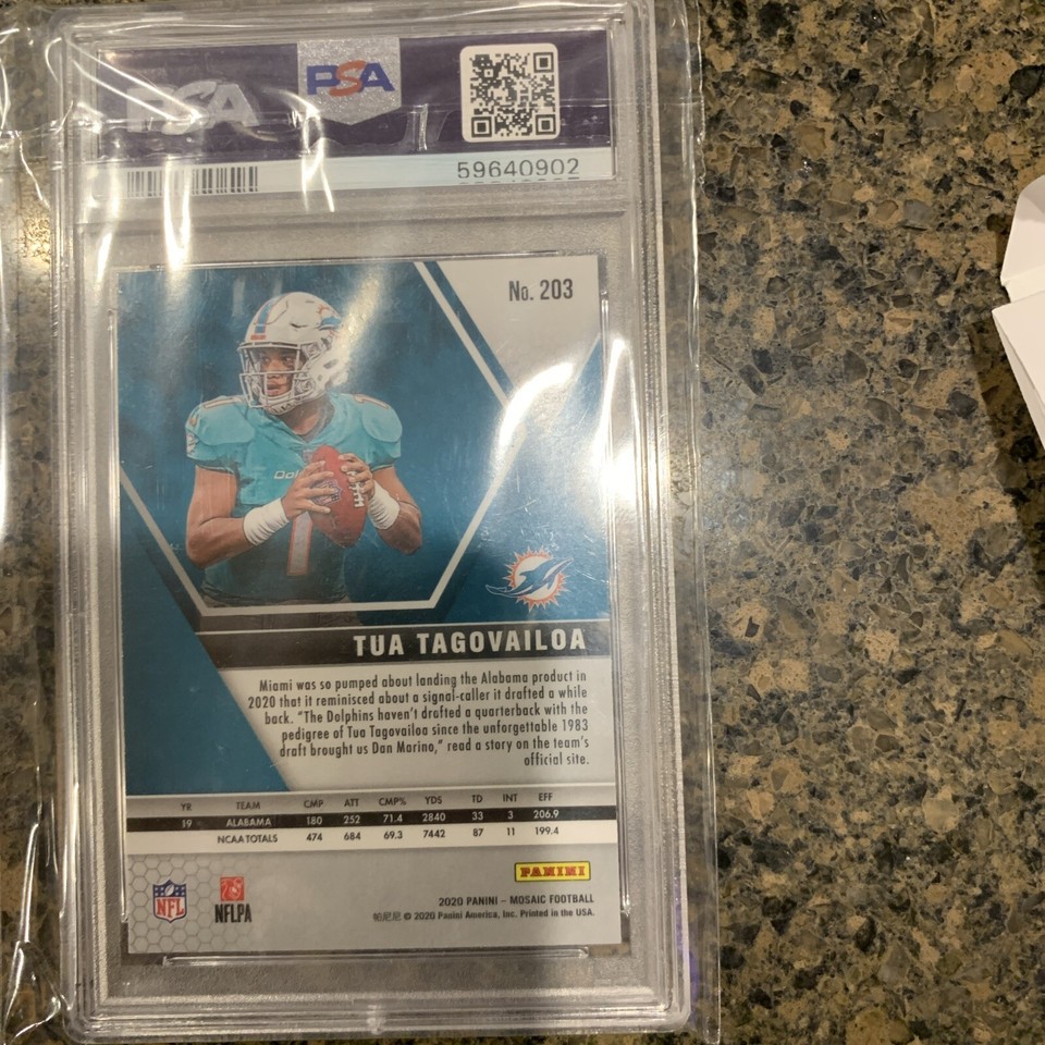 2020 Panini Mosaic - Rookies #203 Tua Tagovailoa (RC) Miami Dolphins QB ...