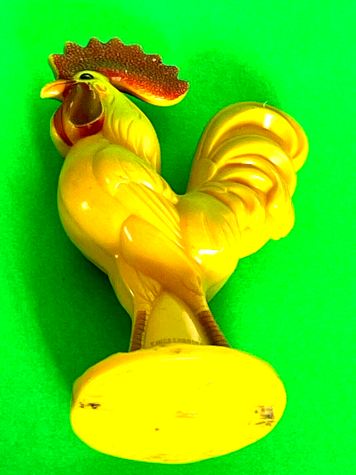 Vintage Knickerbocker 1950's Hard Plastic 4.5" Plastic Rooster Rattle ...