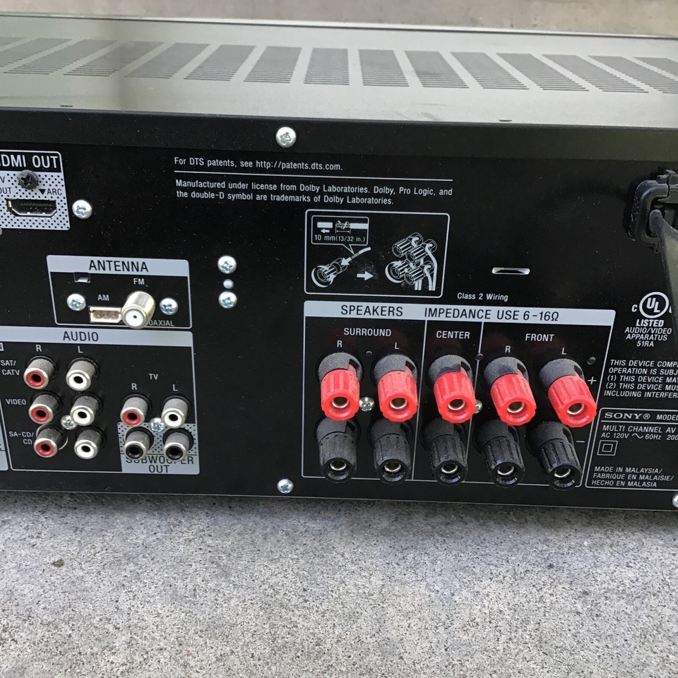 Sony STR-DH550 5.2 Channel 4K AV HDMI Surround Stereo Receiver | 145 W ...