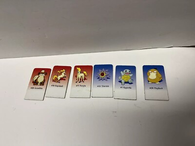 Pokemon Sorry Board Game 2000 - Replacement 3 Red Fire, 3 Blue Water ...