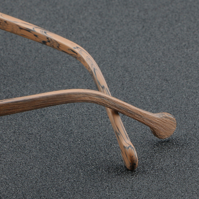 Small Round Eyeglass Frames Wood Acetate 38 mm Glasses Brand New ...