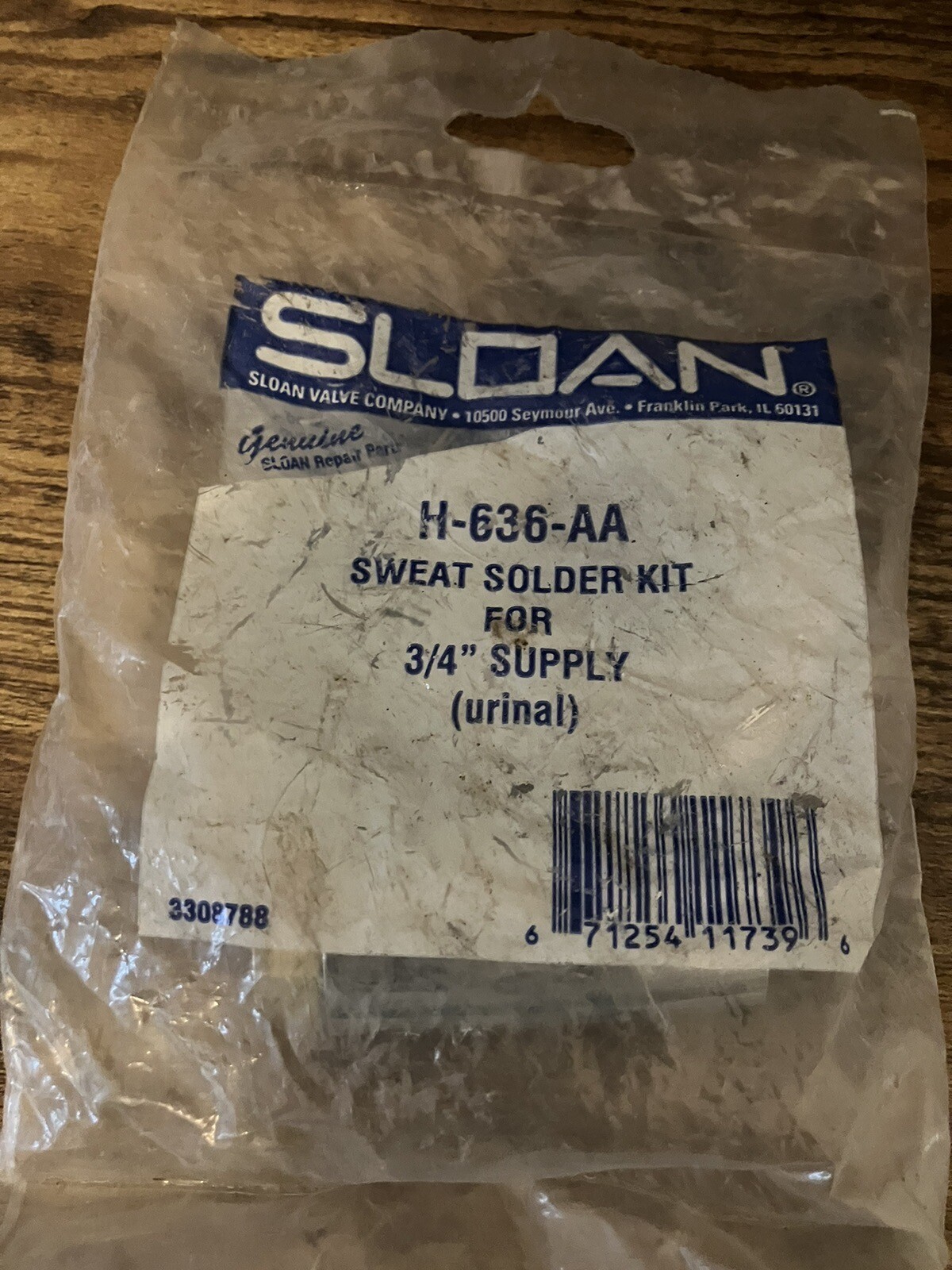 Sloan H-636-AA Sweat Solder Kit For 3/4" Supply Urinal | eBay