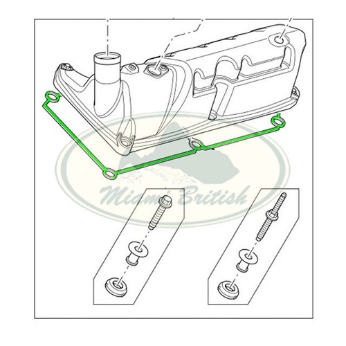 LAND ROVER CYLINDER HEAD VALVE COVER GASKET SET x2 LR3 V6 4.0L 4691206 ...