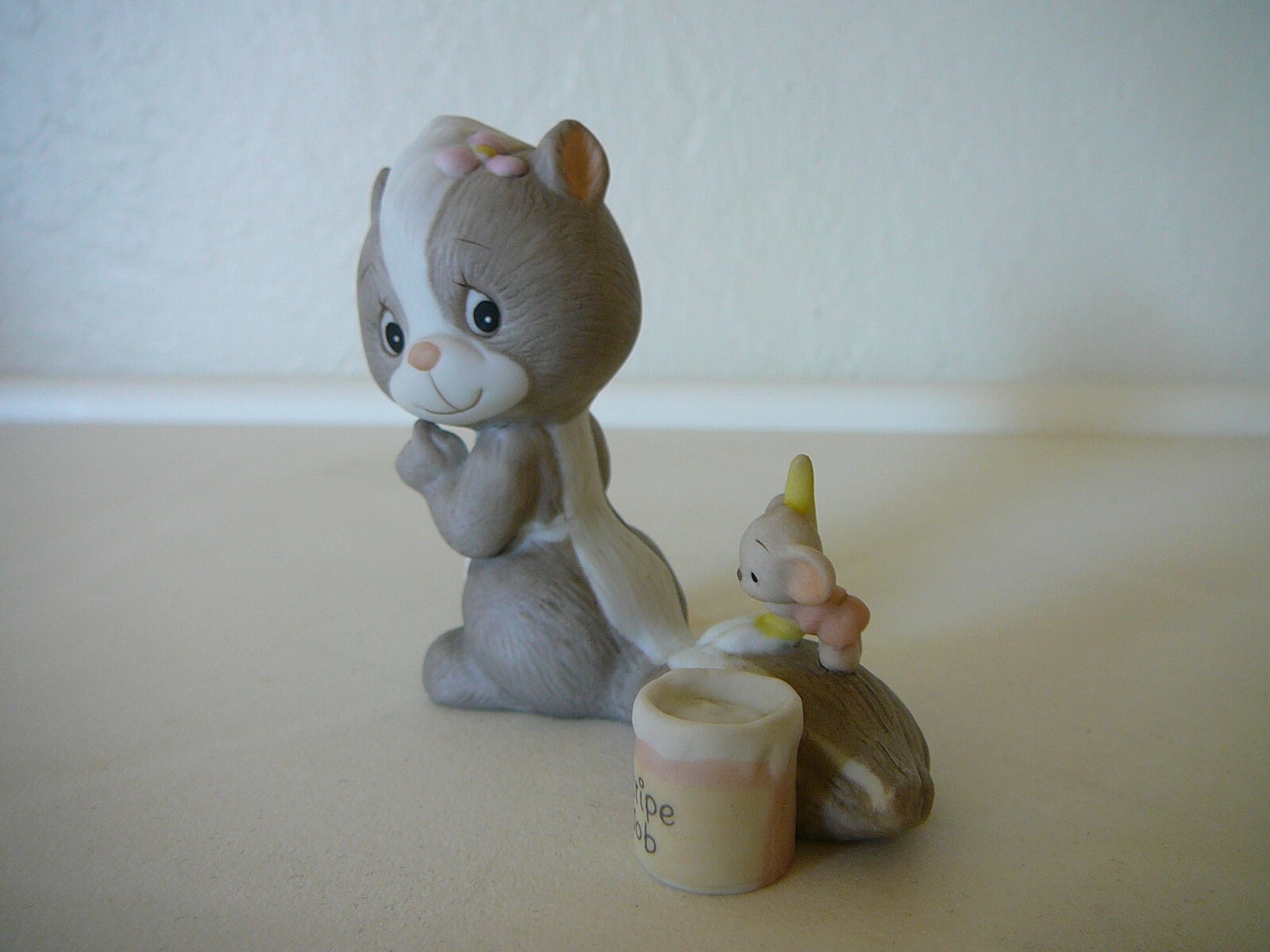 Enesco Precious Moments 1987 Skunk & Mouse "Brighten Someones Day ...