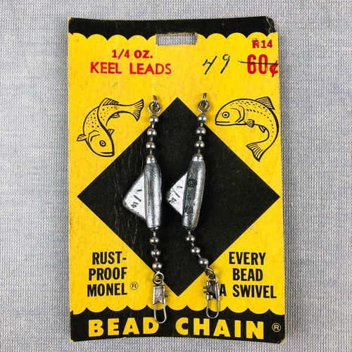 Vintage Fishing Tackle BEAD CHAIN Swivel Prevents kinking twisting of ...