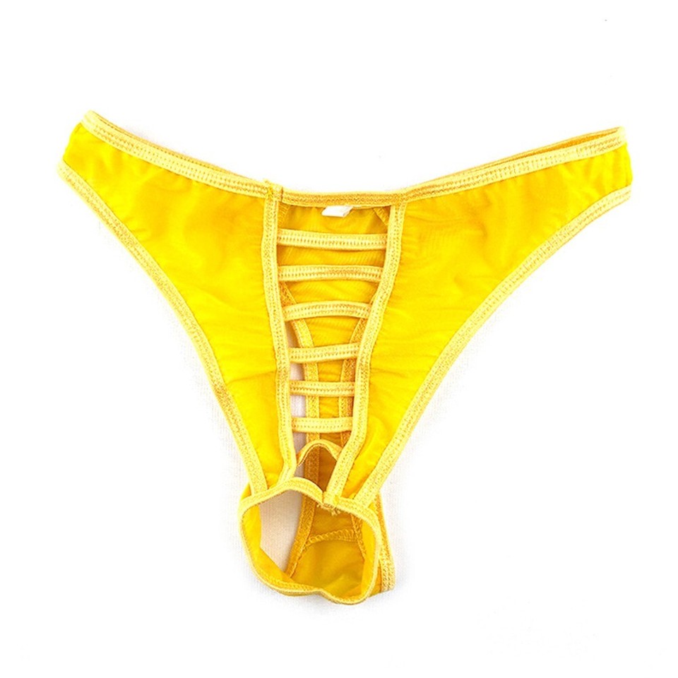 Mens See-through Underwear G-String Briefs Panties T-Back Thong ...