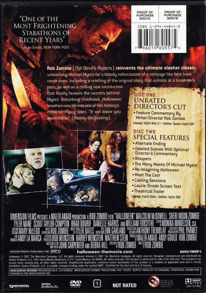 HORROR DVDs: HALLOWEEN UNRATED | eBay