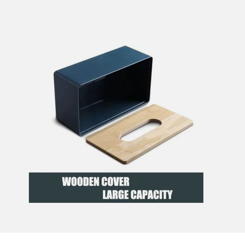 Wood Tissue Box Cover Gloves Box Holder Wooden Rectangular Tissue Box ...