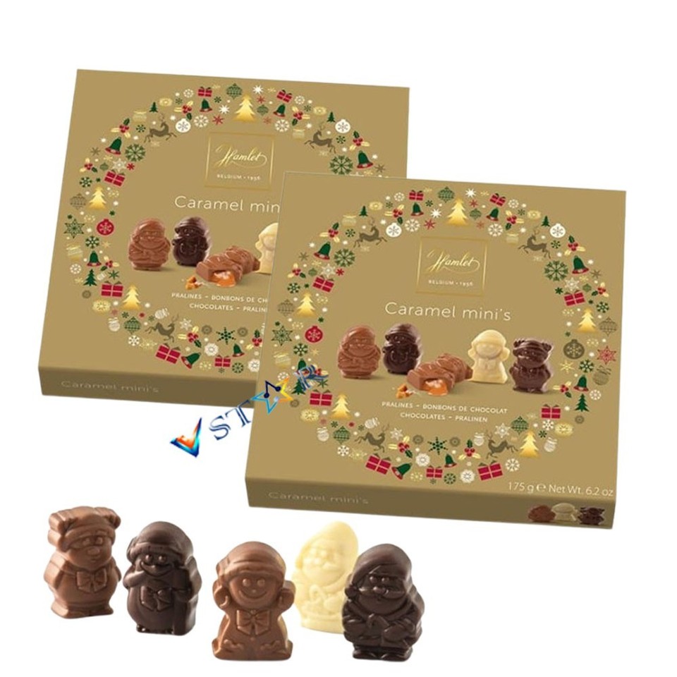 Hamlet Caramel Minis Winter Gold & Winter Red Chocolate Boxes 2 × 175g ...