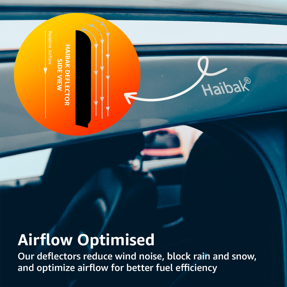 Fiat 500 Abarth 2007 Onwards 3 Doors 2pc Haibak Wind Deflectors Tinted ...
