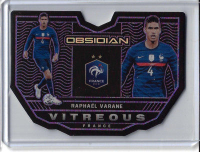 2021 22 Panini Obsidian Raphael Varane PURPLE VITREOUS #47/60 France | eBay