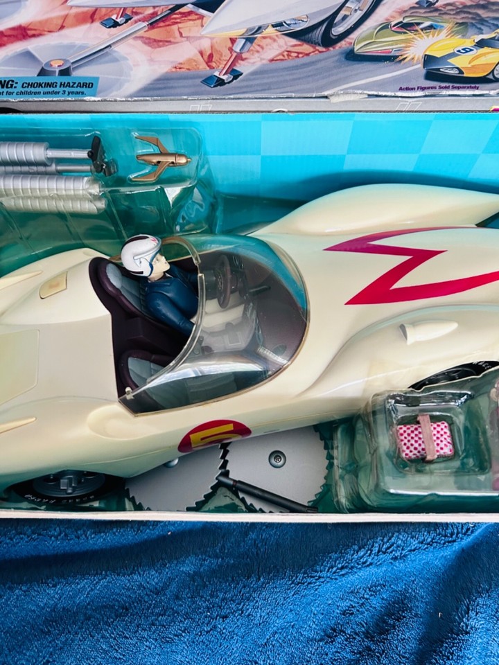 Speed Racer Mach 5 play set Resaurus 1999 w/ Sptridle Chim-Chim CIB ...