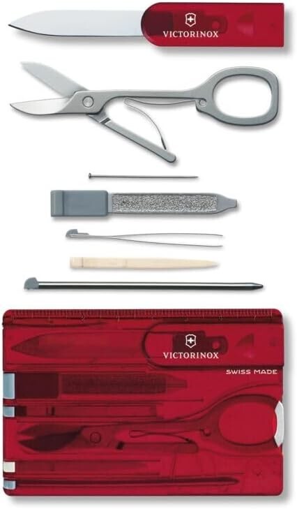 Victorinox Swiss Army Swiss Card Stationery Translucent Ruby | eBay