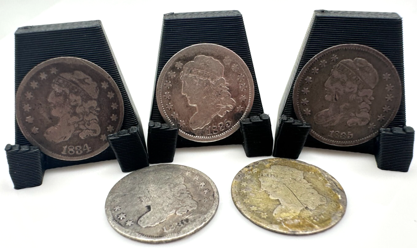 1830's Capped Bust Half Dime United States of America Lot of 5 Silver ...