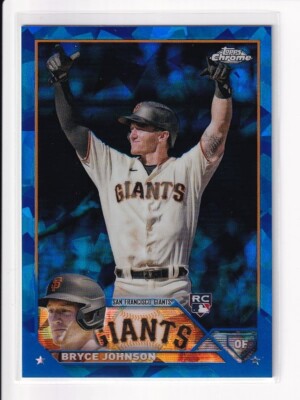 2023 Topps Chrome Sapphire Bryce Johnson Rookie RC Giants #571 | eBay