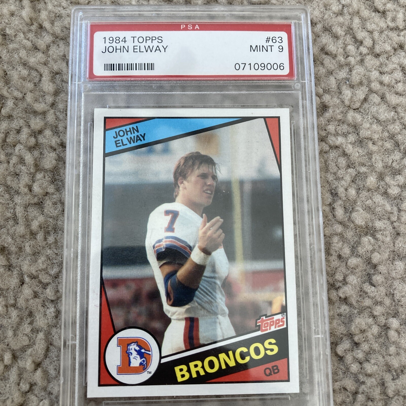 John Elway Rookie - 1984 Topps #63 - PSA 9 | eBay