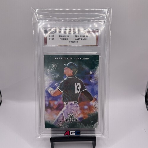 2017 Diamond Kings #161 Matt Olson AGC 10 Gem Mint Rookie Card Braves ...