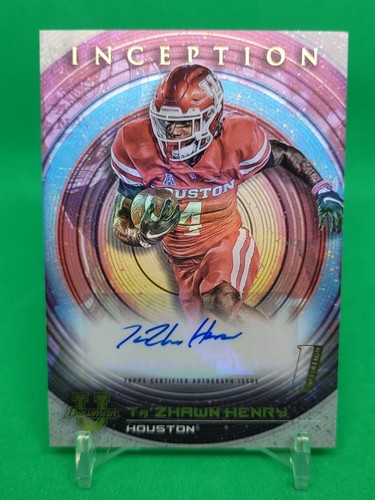 2022-23 Bowman University Inception - Ta'Zhawn Henry - Prospect Auto ...