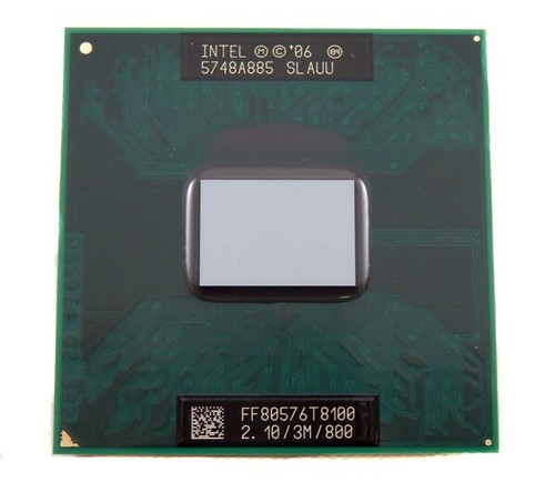 2PCS Intel Core 2 Duo T8100 CPU 2.1GHZ 800MHZ SLAYP Socket P Laptop ...